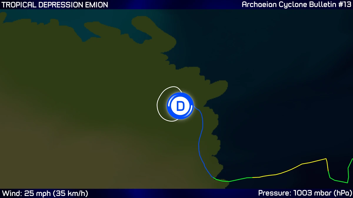 ARCHAEIAN CYCLONE BULLETIN No. 13 - Tropical Depression EMION ...