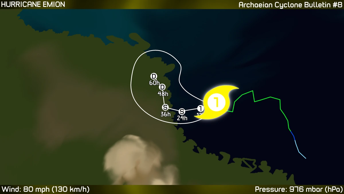 ARCHAEIAN CYCLONE BULLETIN No. 8 - Hurricane EMION | Archaeian Ocean ...