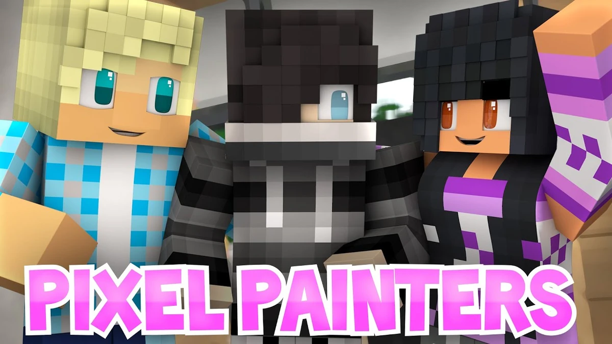 Zane, Garroth, and Aphmau in Pixel Painters! | Aphmau Wiki | Fandom
