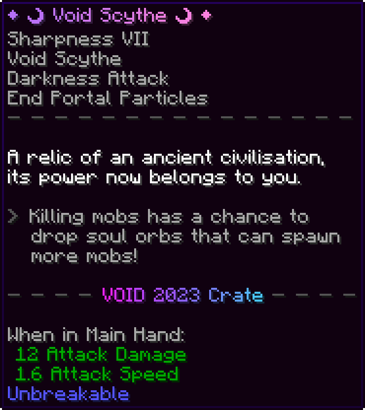 Void Scythe | Applecraft Rarities Wiki | Fandom