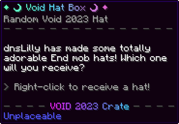 Void Hat Box | Applecraft Rarities Wiki | Fandom