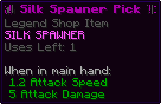 Silk Spawner Pickaxe | Applecraft Rarities Wiki | Fandom