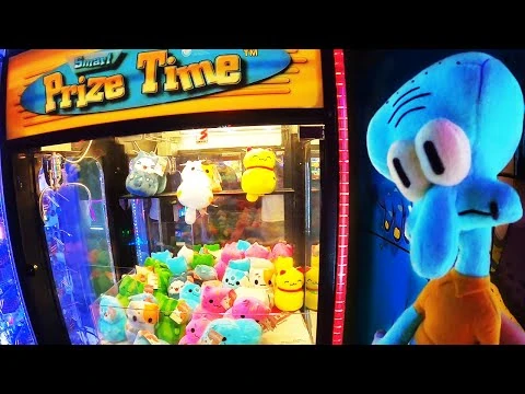 SQUIDWARDS ARCADE CLAW MACHINE CHALLENGE FAIL | AquaticNeptune Wiki ...