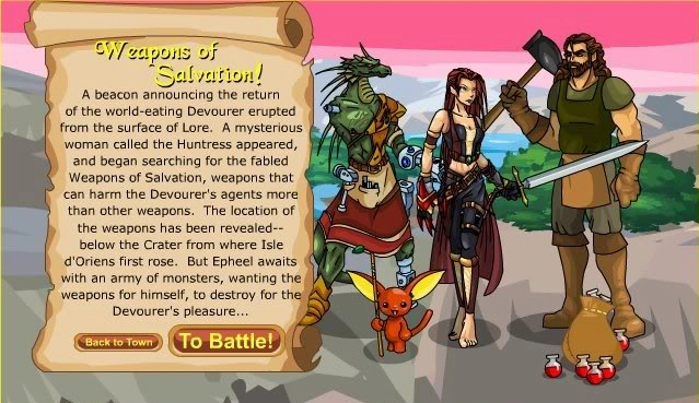 Battle for the Salvation Weapons! | AdventureQuest Wiki | Fandom