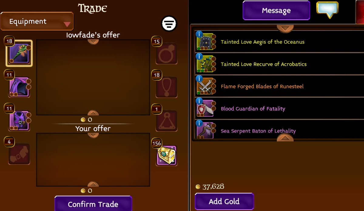 Trading | Arcane Legends Wiki | Fandom