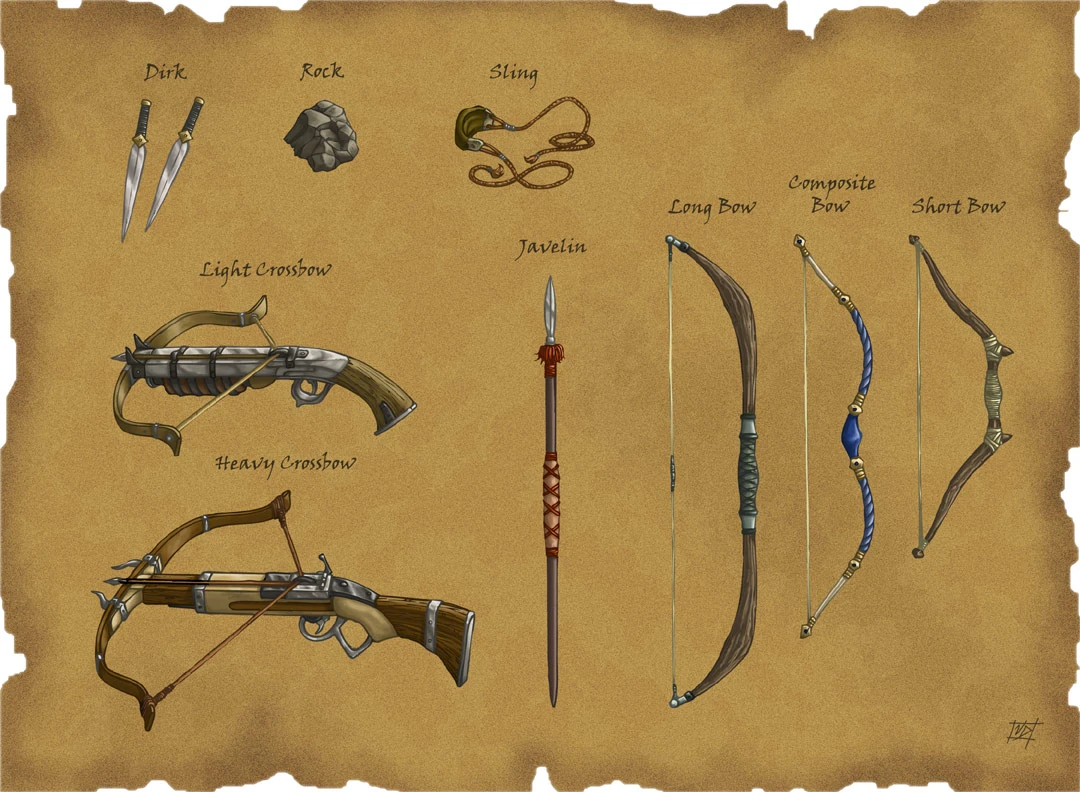 Armes à projectile | Arcanum Wiki | Fandom