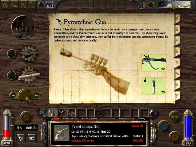Pyrotechnic Gun | Arcanum: Of Steamworks and Magick Obscura Wiki | Fandom