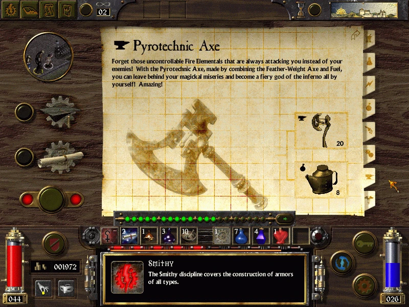 Pyrotechnic Axe | Arcanum: Of Steamworks and Magick Obscura Wiki | Fandom
