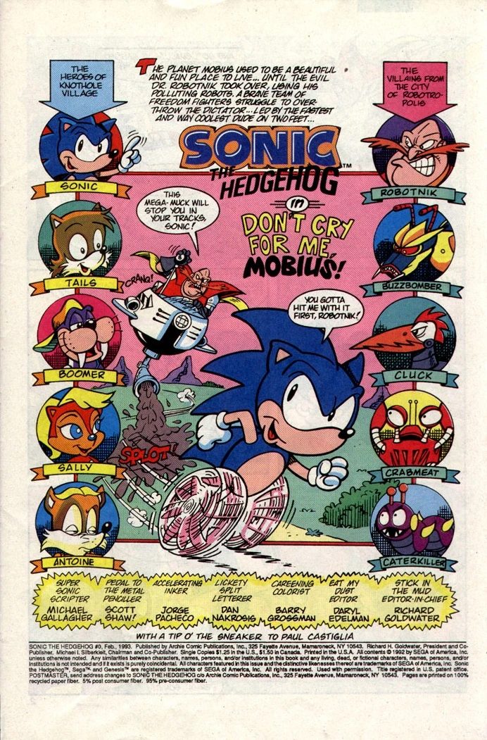 Archie Sonic Miniseries Issue 0 | Mobius Encyclopaedia | Fandom