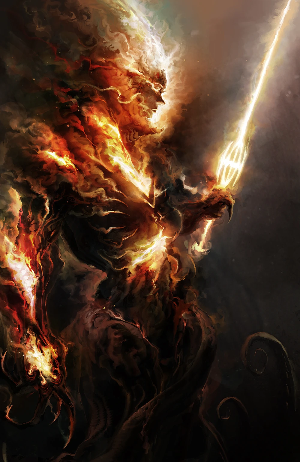 Fire Titanslayer Magic Demon Knight | Archive of the Celestial Han ...