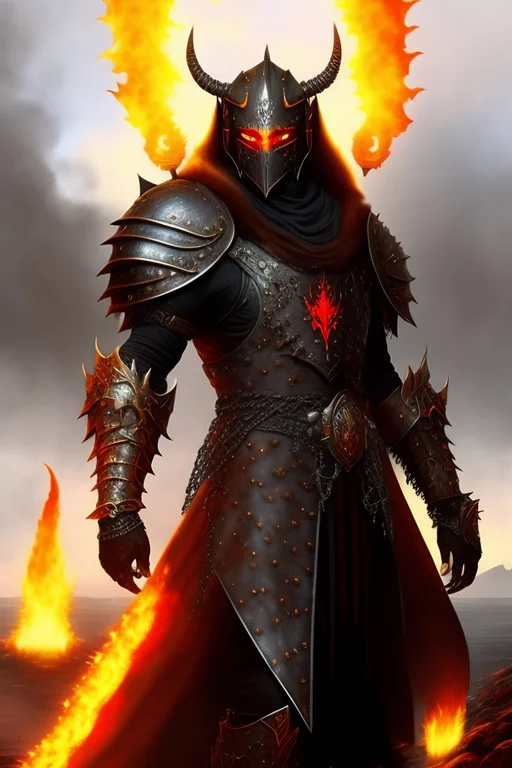 Burning Armor Vampire Demon Knight | Archive of the Celestial Han ...