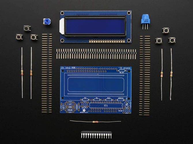 Adafruit 16x2 LCD Shield with Keypad | Arduino Wiki | Fandom