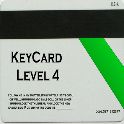 KeyCard Level 4 | Area 51: The Next Generation Wiki | Fandom