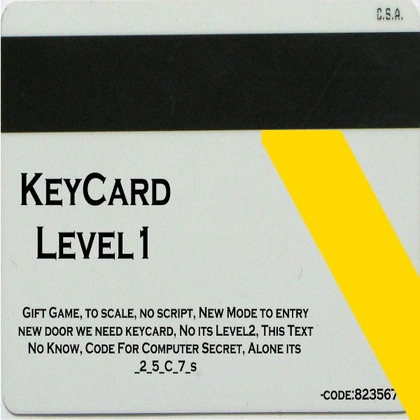 KeyCard Level 1 | Area 51: The Next Generation Wiki | Fandom