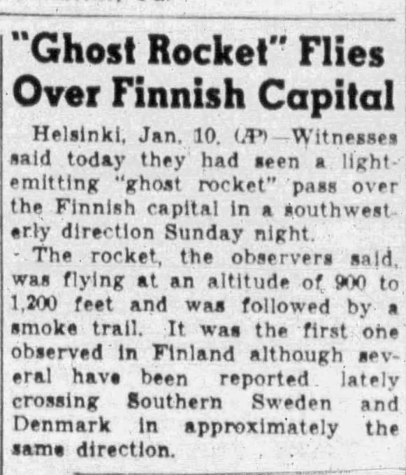 Ghost Rockets | Are_We_Alone Wiki | Fandom