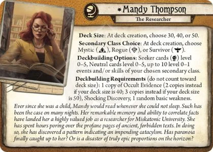 Mandy Thompson | Arkham Horror: The Card Game Wiki | Fandom