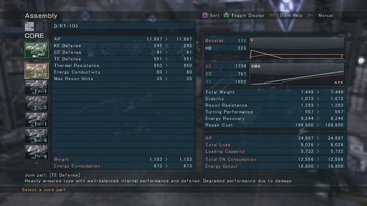 D/KT-1O3 | Armored Core Wiki | Fandom