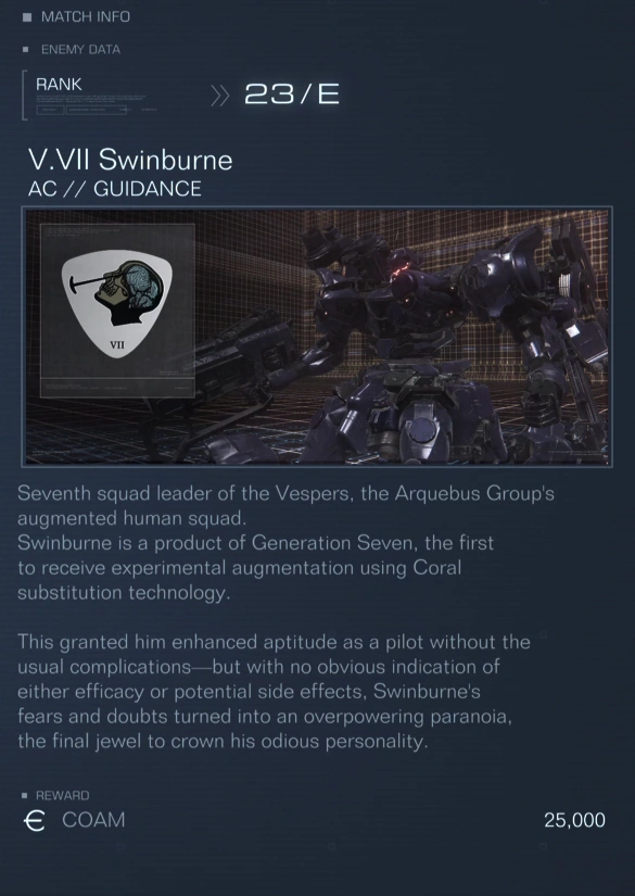 V.VII Swinburne | Armored Core Wiki | Fandom