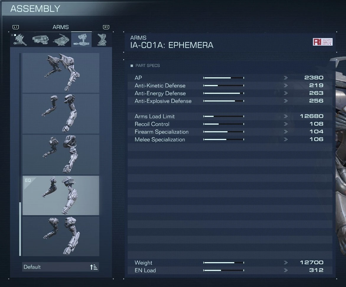 IA-C01A: EPHEMERA | Armored Core Wiki | Fandom