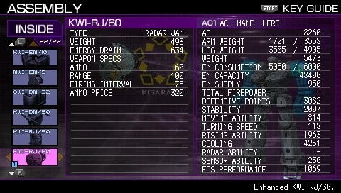 KWI-RJ/60 | Armored Core Wiki | Fandom