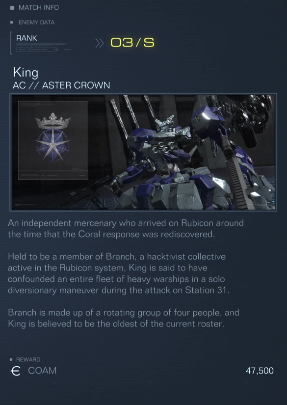 King | Armored Core Wiki | Fandom