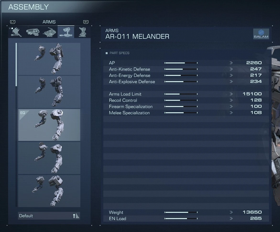 AR-011 MELANDER | Armored Core Wiki | Fandom