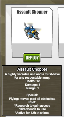 Assault Chopper | Army Attack Wiki | Fandom