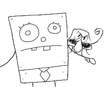 how to draw doodle spongebob