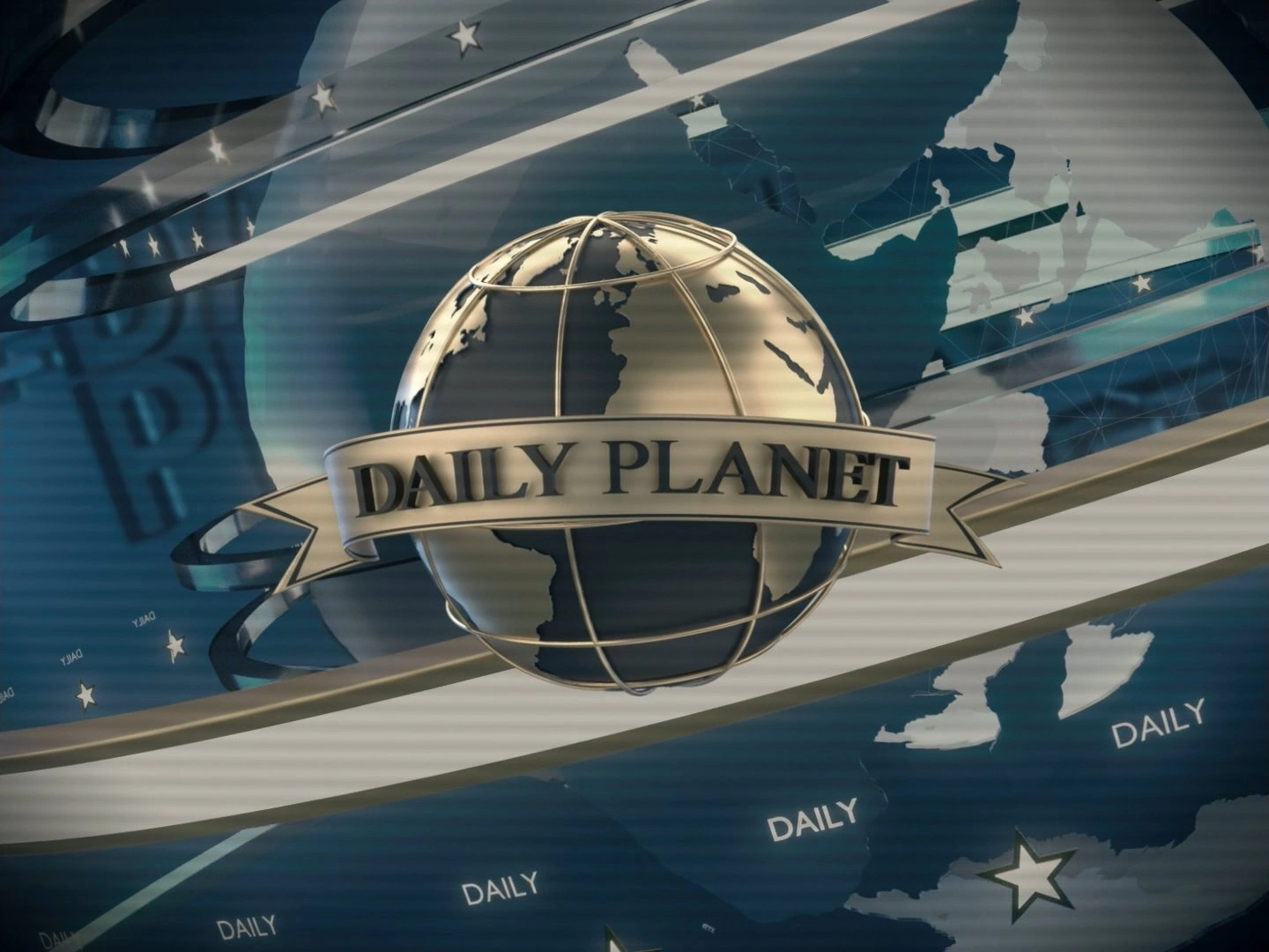 Daily Planet Globe Logo
