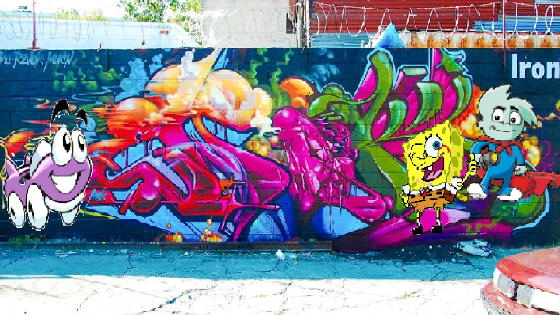 Canvas Mural Art - Beware of Wilderness Dreams Graffiti (City Art, Ewok ...