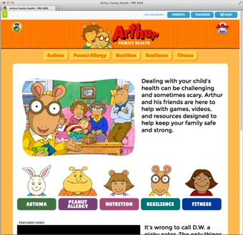 Nutrition Info Arthur Pbs Kids