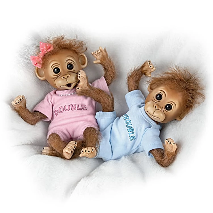 Double Trouble Monkey Doll Set | Ashton Drake Wiki | Fandom
