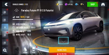 Faraday Future FF 91 2.0 Futurist Alliance | Asphalt Wiki | Fandom