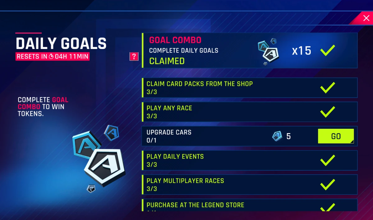 Daily Goals | Asphalt Wiki | Fandom