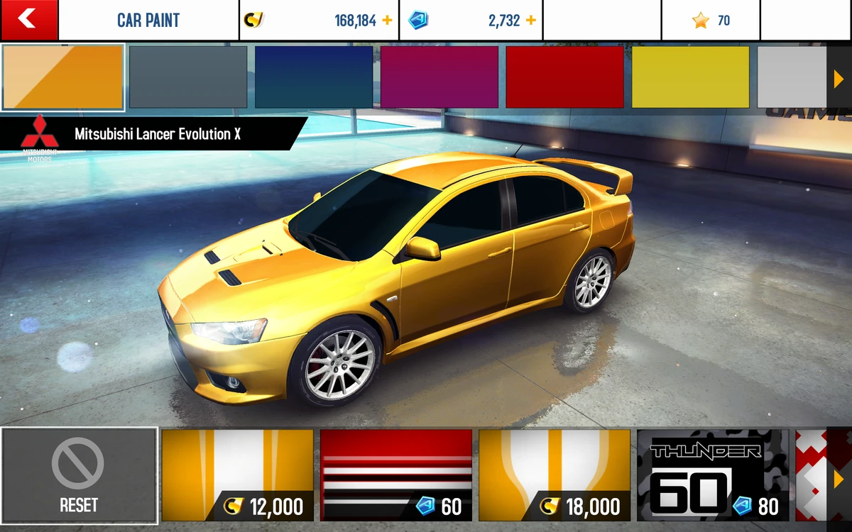 Mitsubishi Lancer Evolution X (colors) | Asphalt Wiki | Fandom