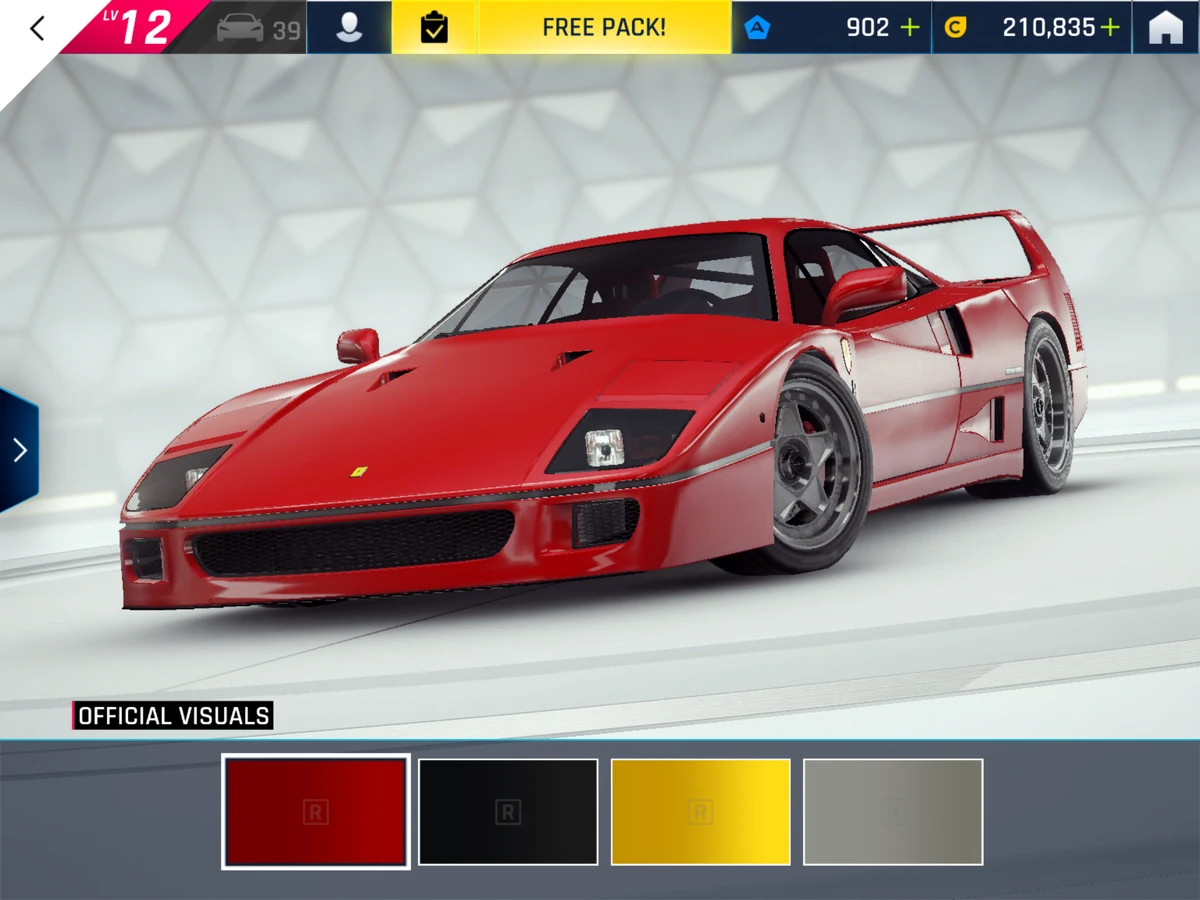 Ferrari F40 (colors) | Asphalt Wiki | Fandom