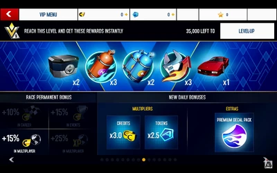 VIP level rewards (Asphalt 8) | Asphalt Wiki | Fandom