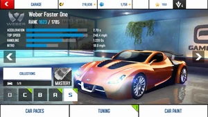 Weber Faster One (stats) | Asphalt Wiki | Fandom