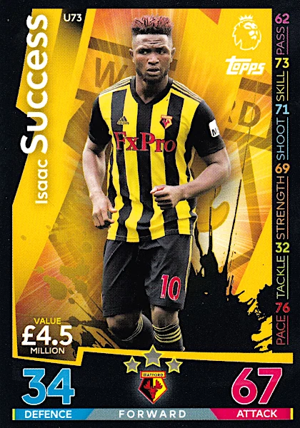 Isaac Success (MAE: 2018-19) | Attax Cards Wiki | Fandom