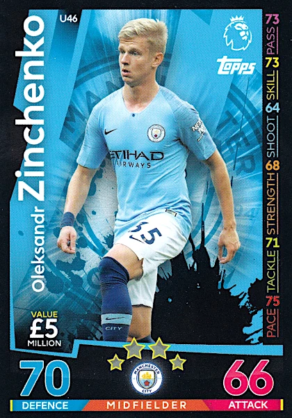 Oleksandr Zinchenko (MAE: 2018-19) | Attax Cards Wiki | Fandom