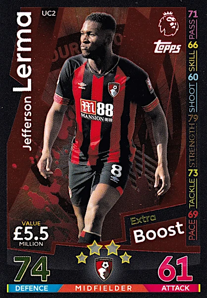 Jefferson Lerma Extra Boost (MAE: 2018-19) | Attax Cards Wiki | Fandom
