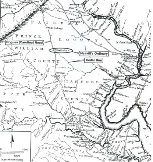 1755 Fry and Jefferson Map of Virginia - Auburn Section | Auburn ...