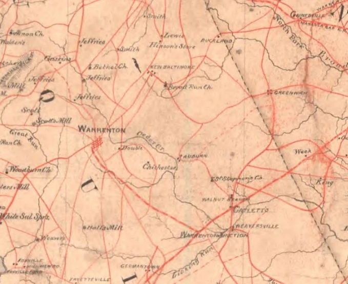 1864 Map of eastern and central Virginia from the Confederate Engineer ...