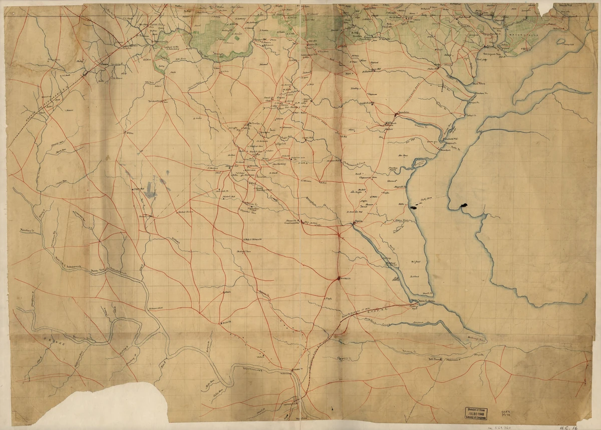 1860 Preliminary map of northeastern Virginia embracing portions of ...