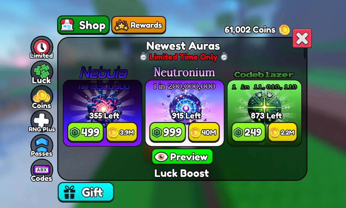 Shop | Aura RNG Wiki | Fandom