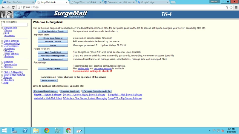 E-mail (SurgeMail/Windows) - Anderson | AV12 Wikia | Fandom