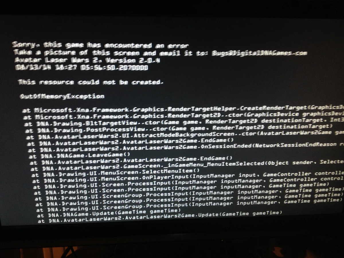 Game Errors | Avatar Wiki Wars 2 Wiki | Fandom