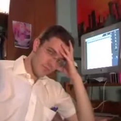 angry computer nerd