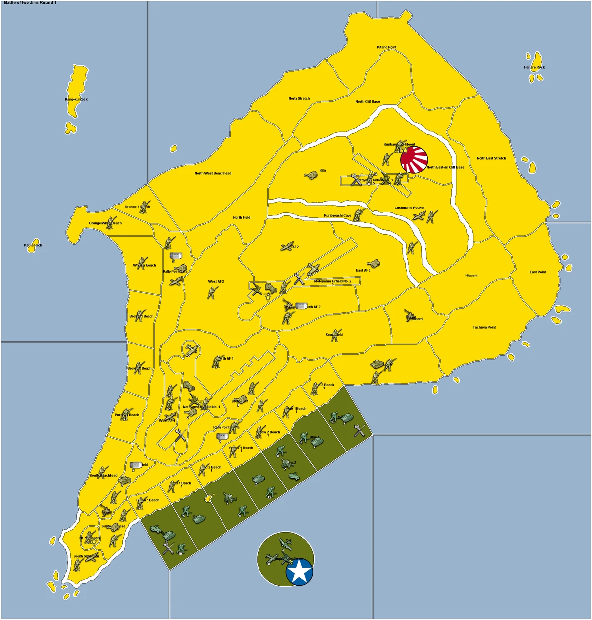 Battle Of Iwo Jima Map