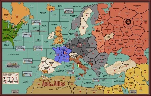 World War 2 Map Of Europe Axis And Allies